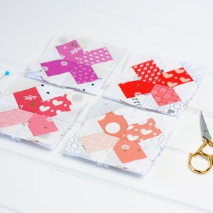 Cross Block Foundation Paper Piecing Quilt Block in 4 Sizes - 3 Inch, 4 ...