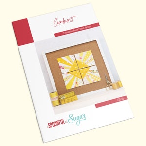 Sunburst Foundation Paper Piecing Quilt Block PDF Pattern, FPP 5 Sizes ...