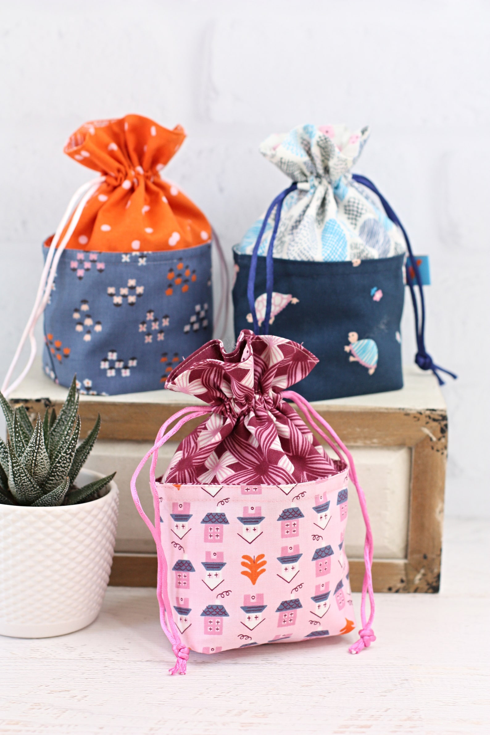 Mini Drawstring Gift Bag PDF Sewing Pattern - Etsy