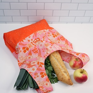 Eco Shopper Bag PDF Sewing Pattern; Reusable Foldable Bag; Grocery Sack ...