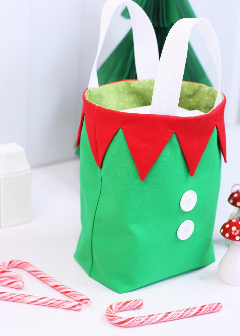 Elf Gift Tote PDF Sewing Pattern (digital Download) - Festive Gift Bag ...