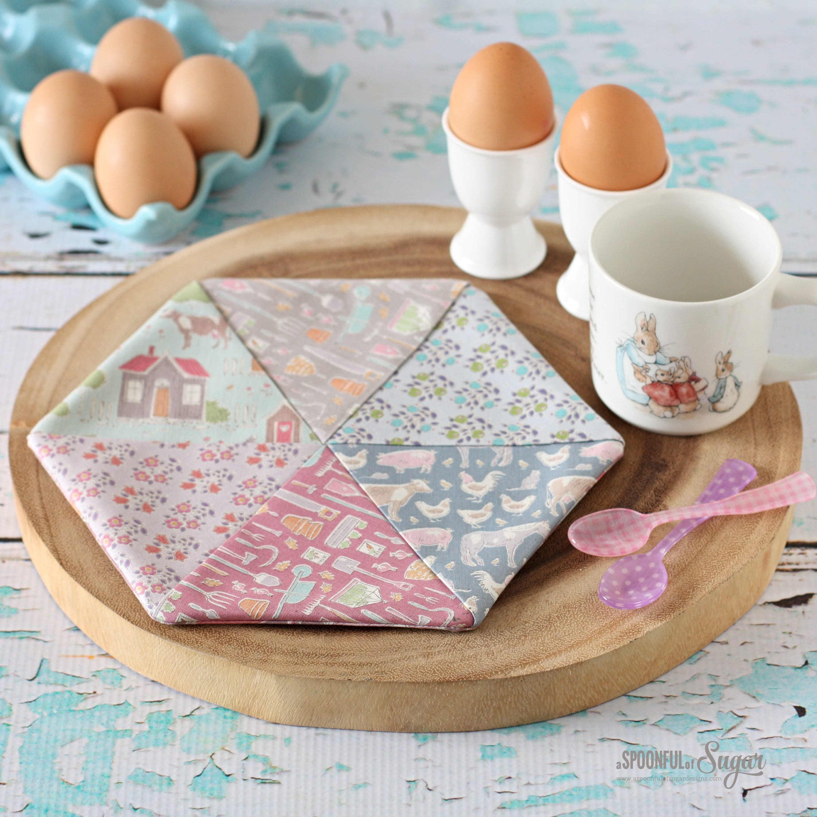 Easy Hexagon Trivet and Coasters Pdf Sewing Pattern - Etsy Australia