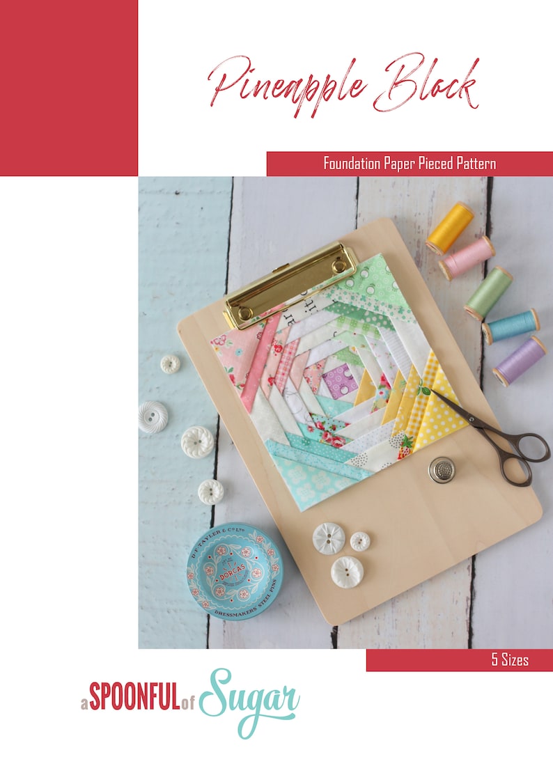 Pineapple Foundation Paper Piecing Quilt Block PDF Pattern - Etsy