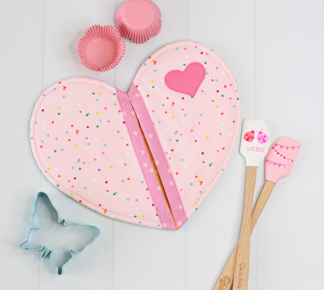 Heart Pot Holder PDF Sewing Pattern; Heart Hot Pad; Cooking Mitt; Oven ...