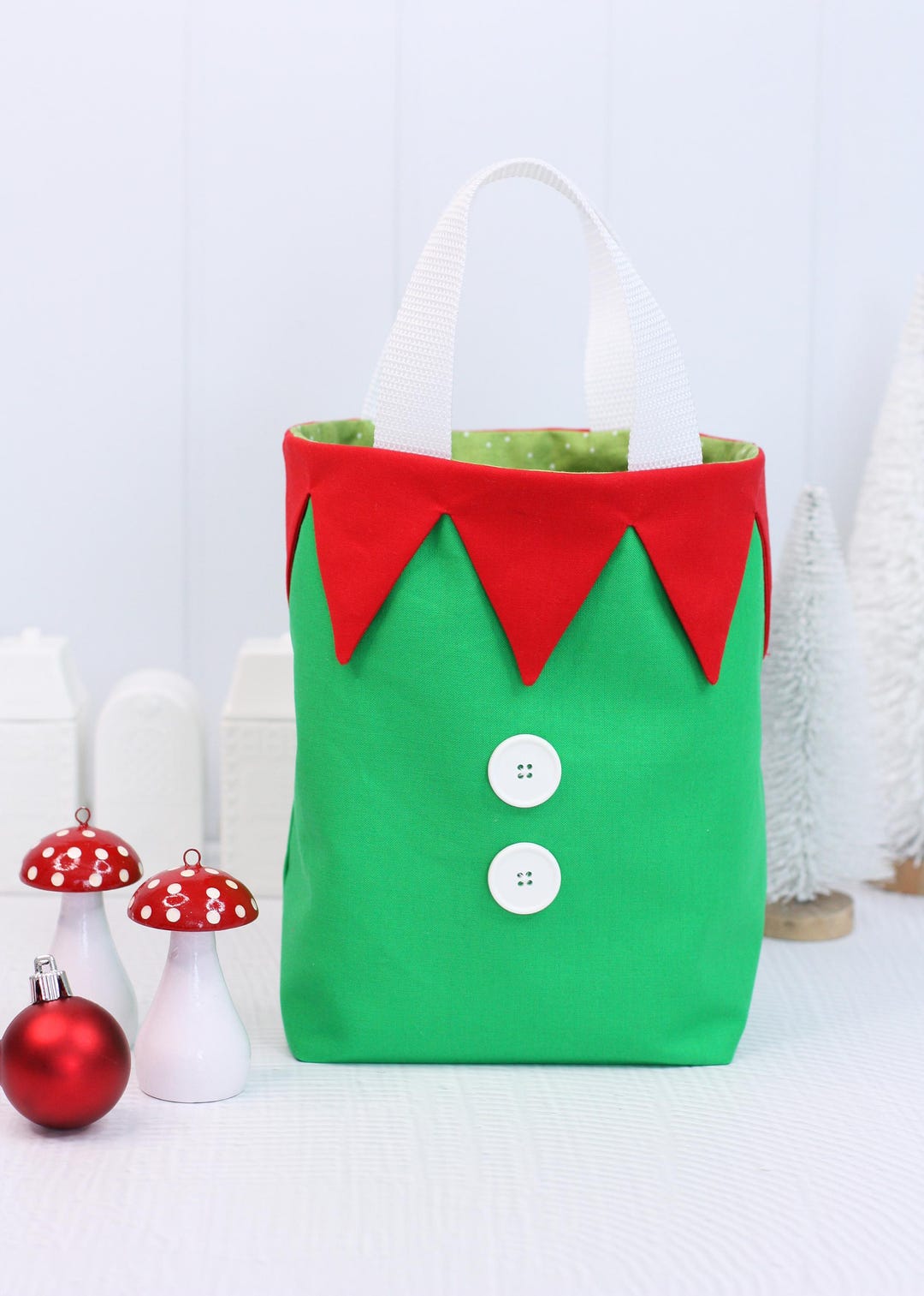 Elf Gift Tote PDF Sewing Pattern (digital Download) - Festive Gift Bag ...