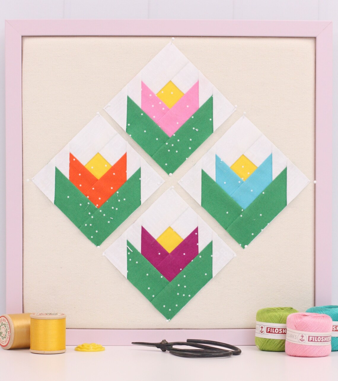Tulip Twist Foundation Paper Piecing Quilt Block PDF Pattern, FPP 5 ...