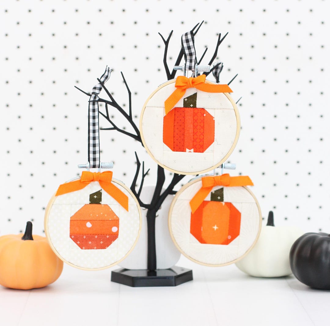 Pumpkin Charms PDF Sewing Pattern (3 Styles), Foundation Paper Pieced ...