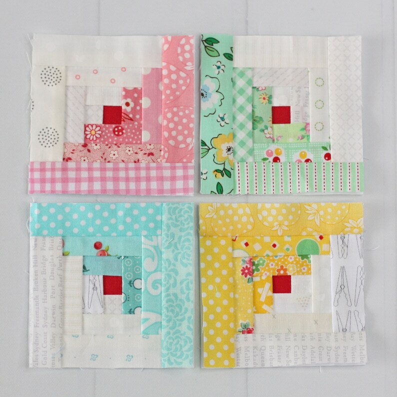 Log Cabin Foundation Paper Piecing Quilt Block PDF Pattern, FPP 5 Sizes ...