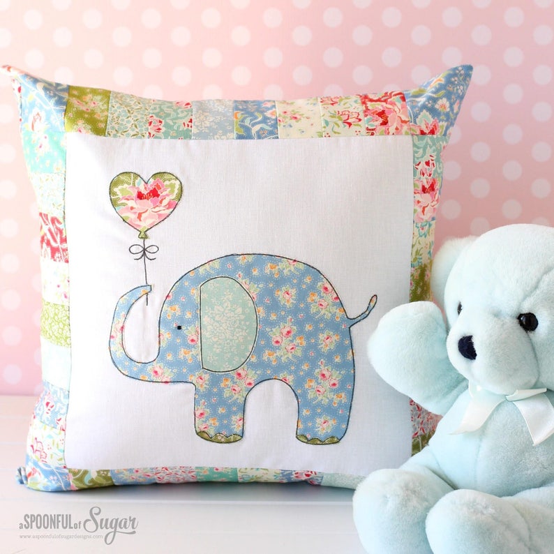 Ella The Elephant Pillow PDF Sewing Pattern | Etsy