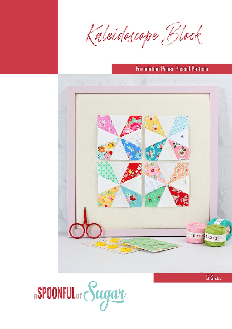 Kaleidoscope Foundation Paper Piecing Quilt Block PDF Pattern - Etsy