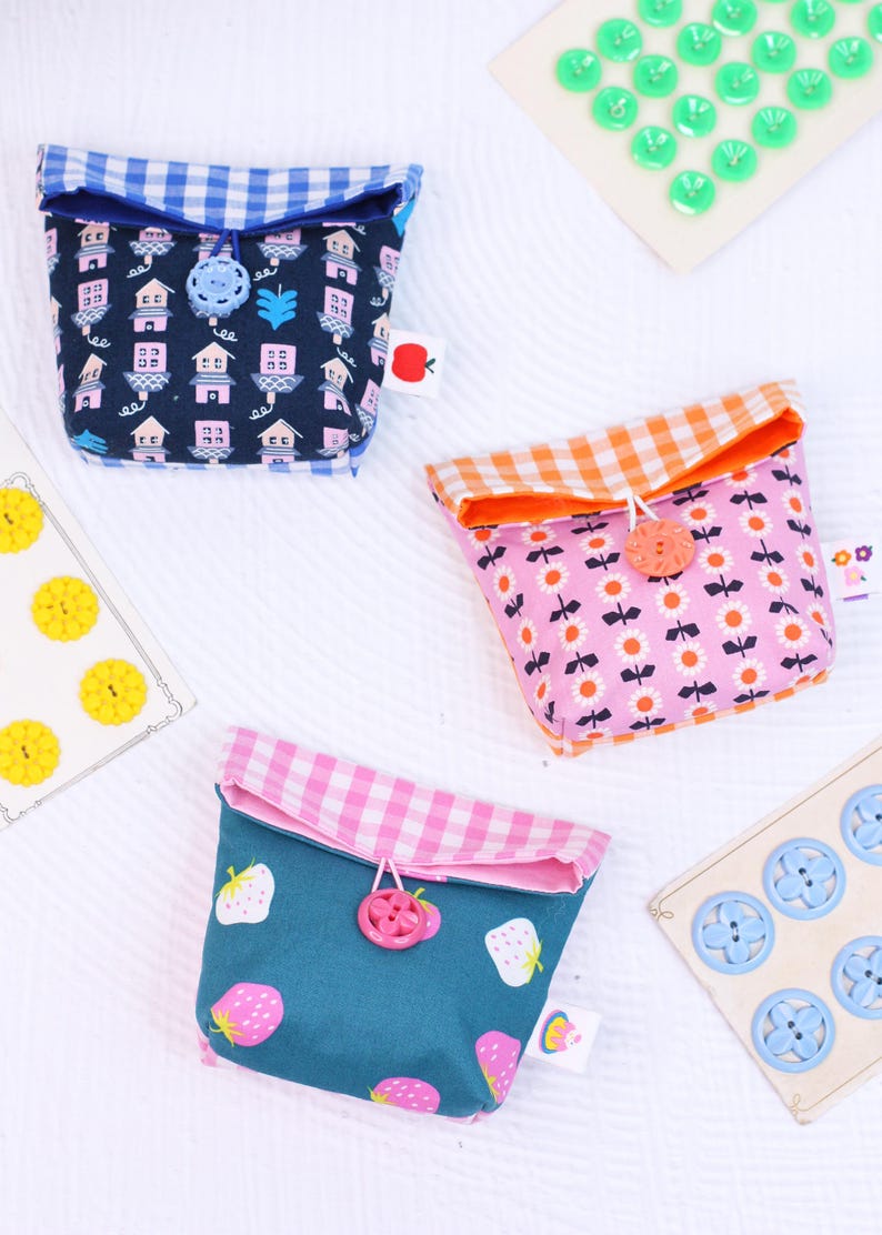 Mini Treat Pouch PDF Sewing Pattern: Easy Beginner Fabric Gift Bag ...