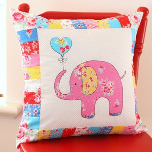 Ella the Elephant Pillow PDF Sewing Pattern; Elephant Pillow Pattern ...