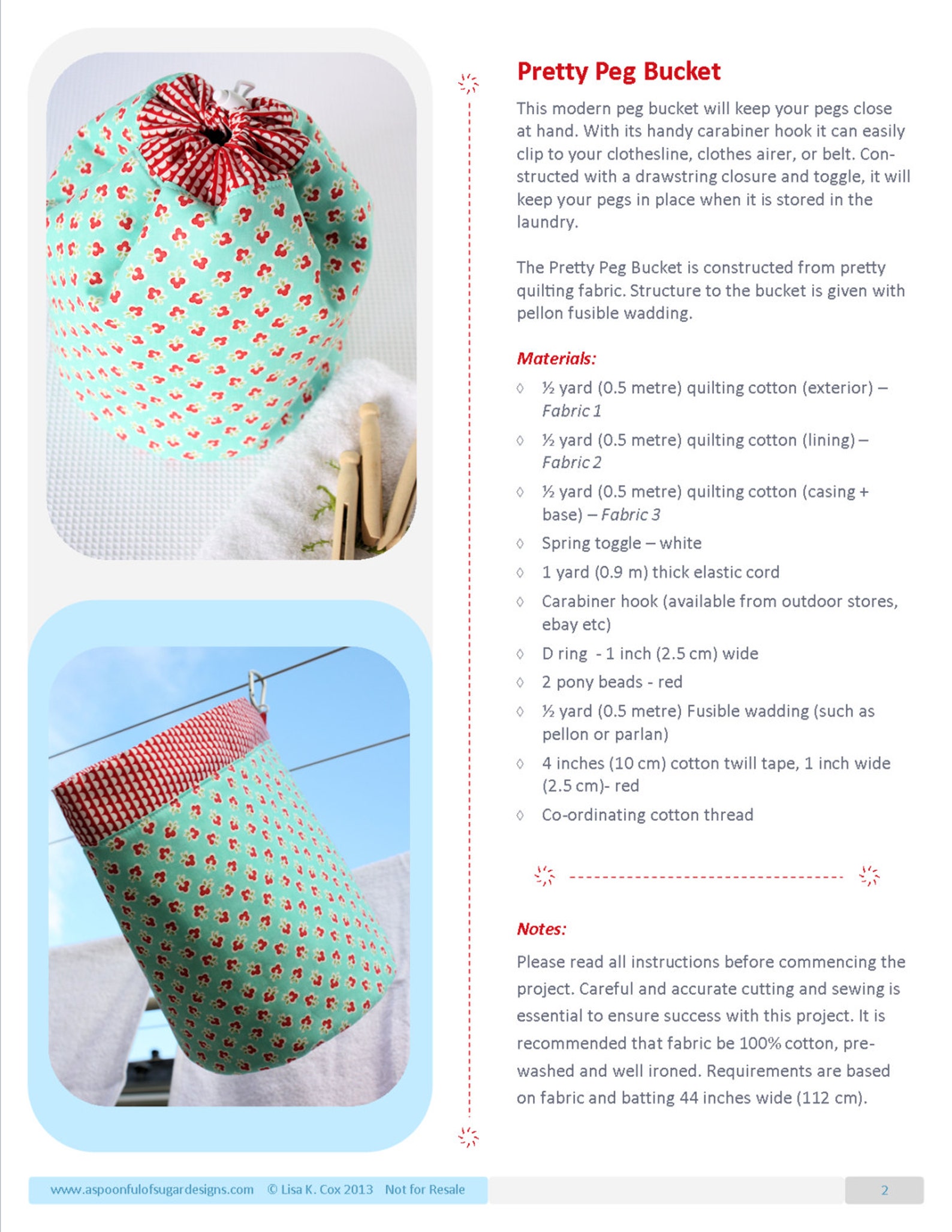 Pretty Peg Bucket PDF Sewing Pattern - Etsy Canada