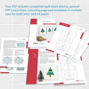 Cosy Conifer Foundation Paper Piecing Quilt Block PDF Pattern, FPP 5 ...