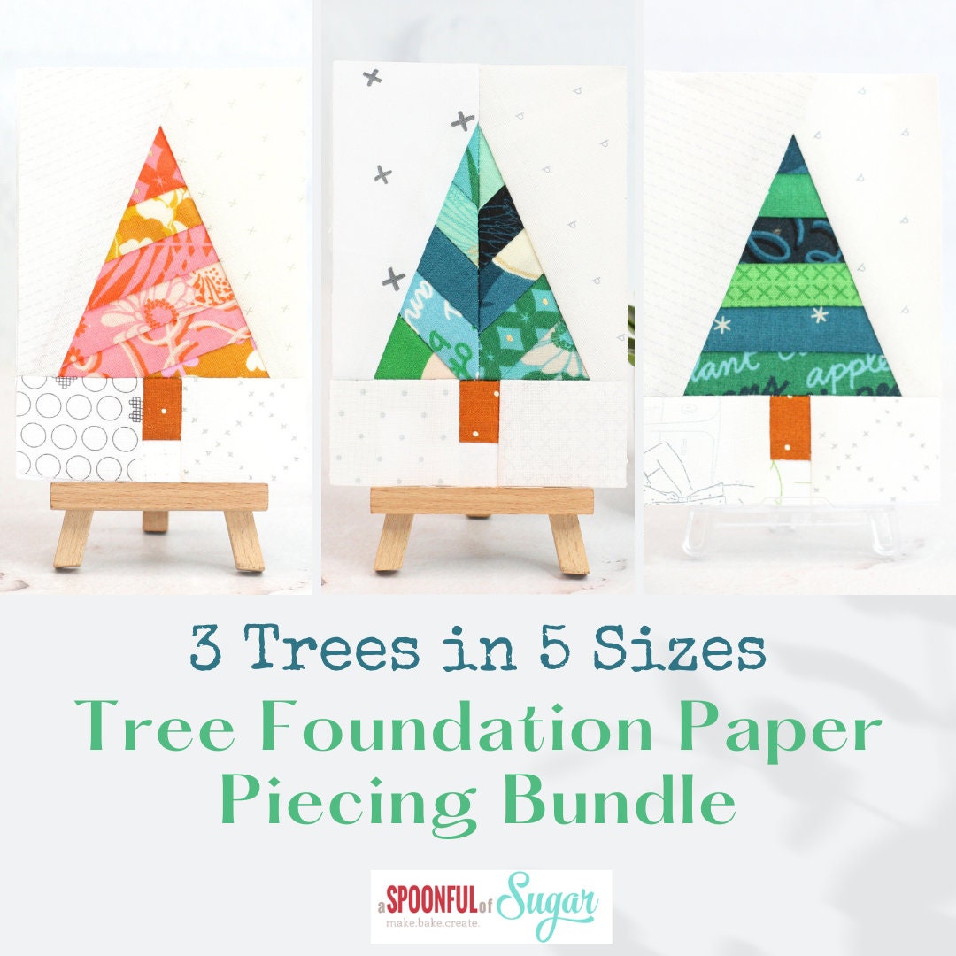Tree Quilt Blocks Foundation Paper Piecing Bundle PDF Patterns - 3 Tree ...