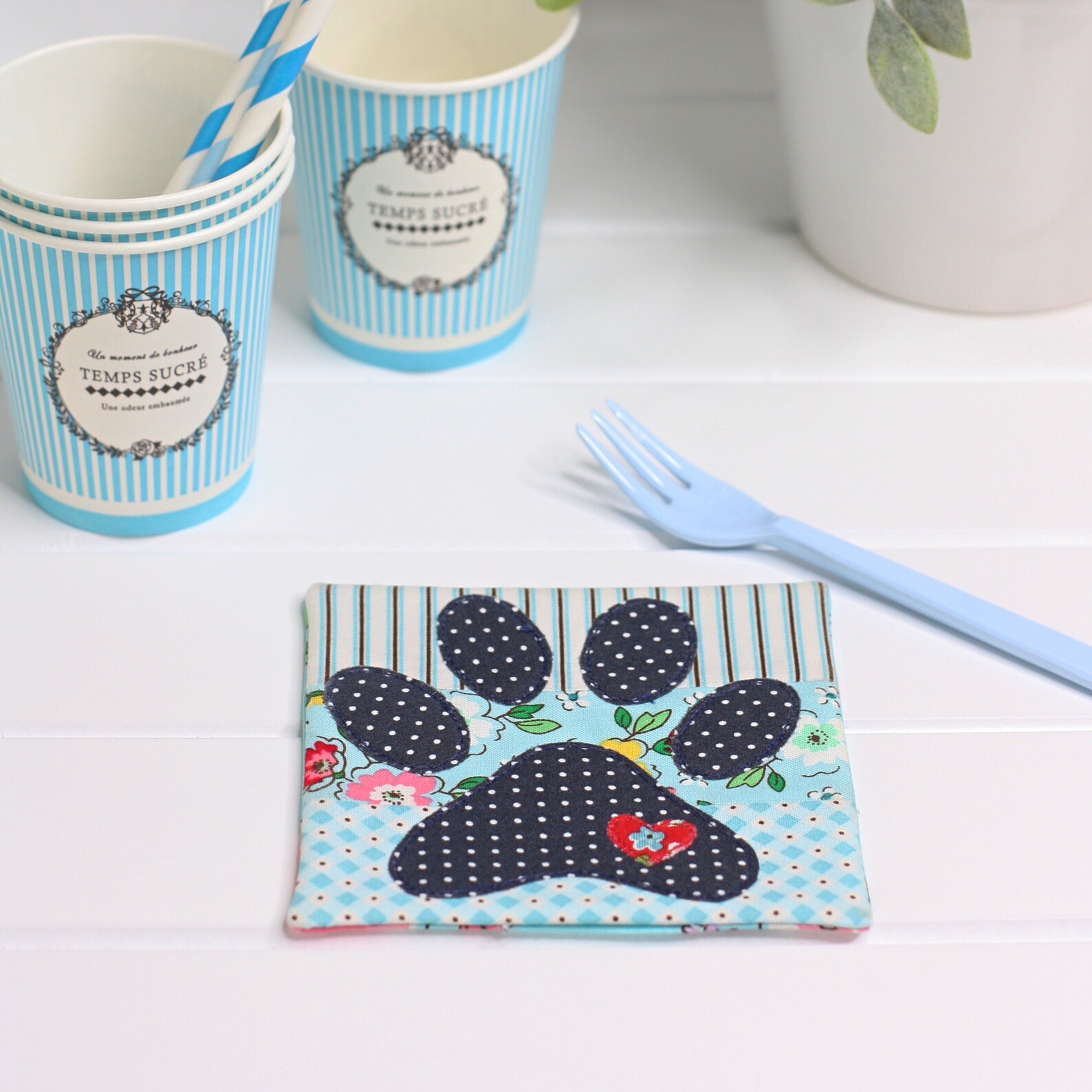 Dog Paw Coaster Mug Rug PDF Sewing Pattern - Etsy