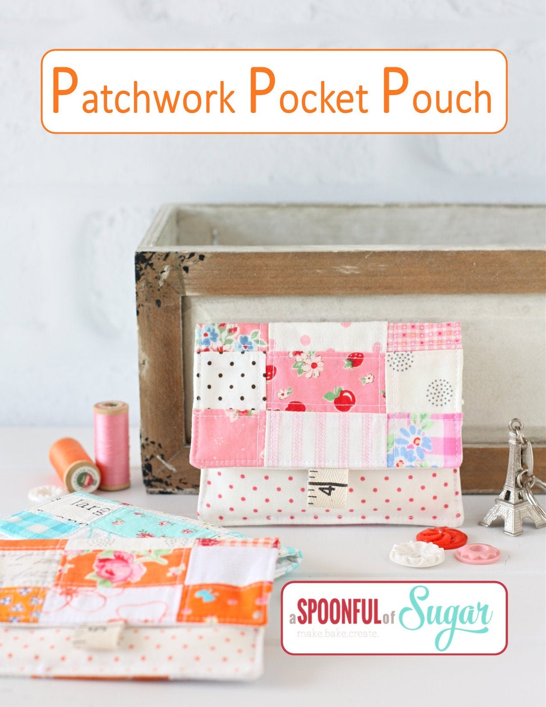 Patchwork Pocket Pouch PDF Sewing Pattern - Etsy