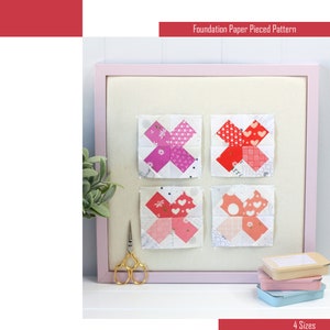 Cross Block Foundation Paper Piecing Quilt Block in 4 Sizes - 3 Inch, 4 ...