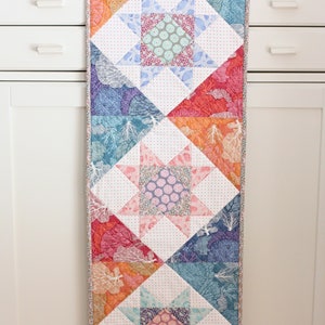 Star Table Runner PDF Sewing Pattern; Quilted Table Runner; Modern ...