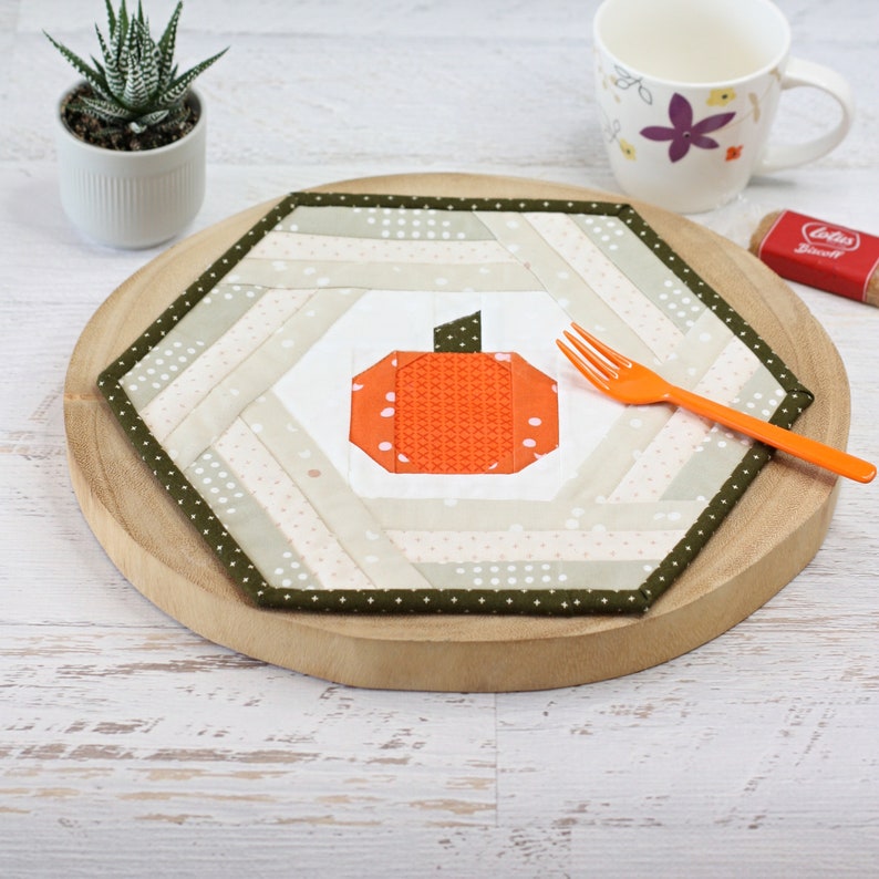 Hexie Pumpkin Placemat PDF Sewing Pattern - Etsy