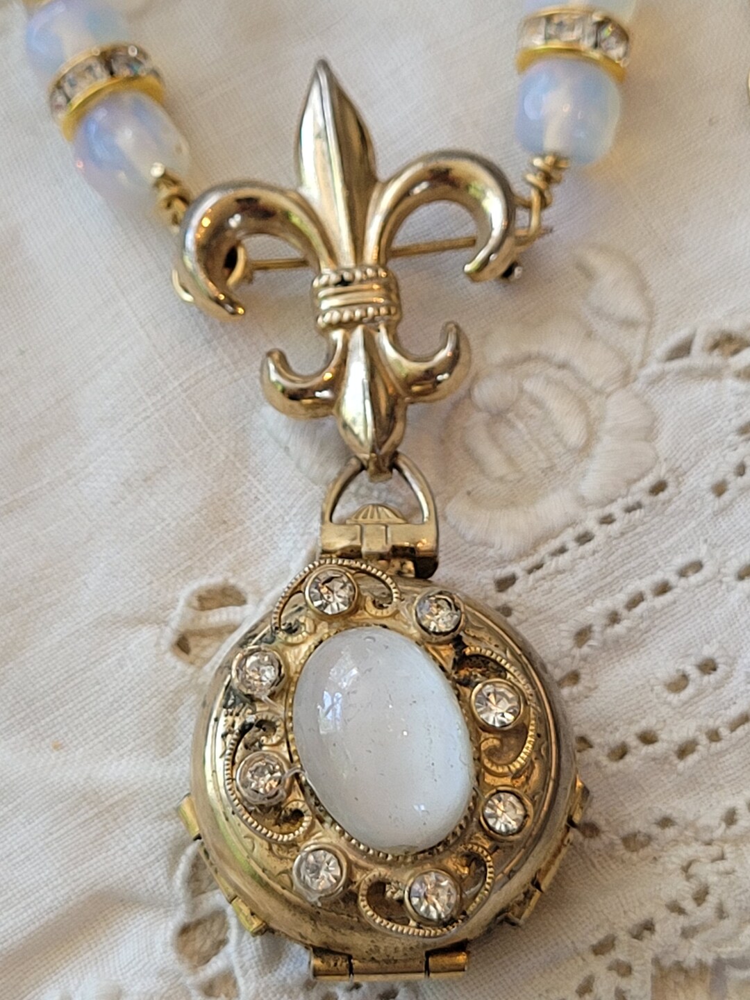 CORO 4 WAY LOCKET Vintage Antique Assemblage Locket Necklace - Etsy