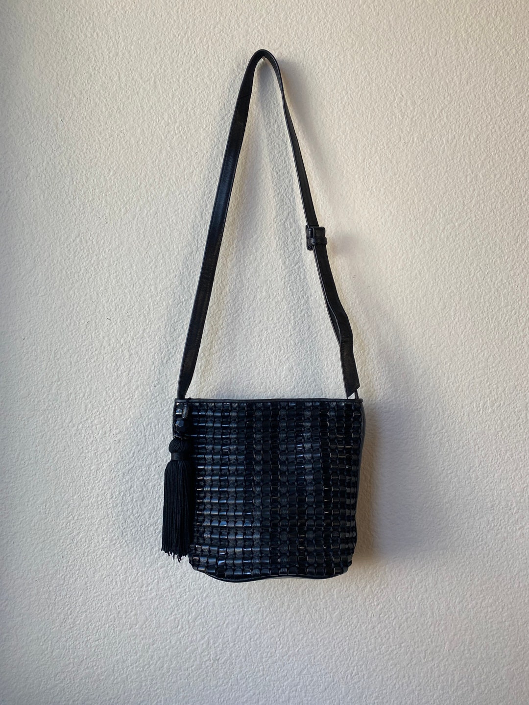 GANSON of San Francisco Woven Leather Purse - Etsy