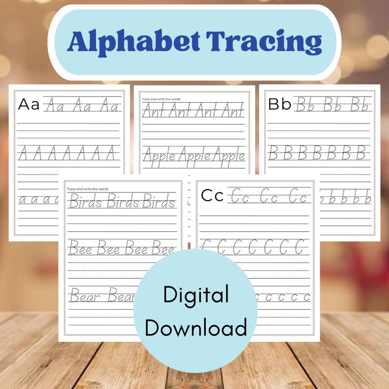 Hojas de trabajo imprimibles para trazar el alfabeto / Páginas para ...