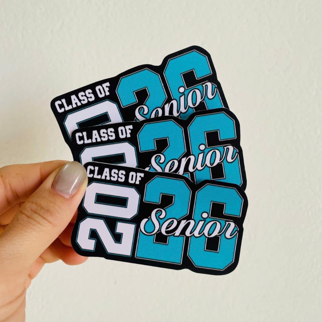 Class of 2026 Senior Light Blue Sticker Set of 3 Graduation Gift for ...