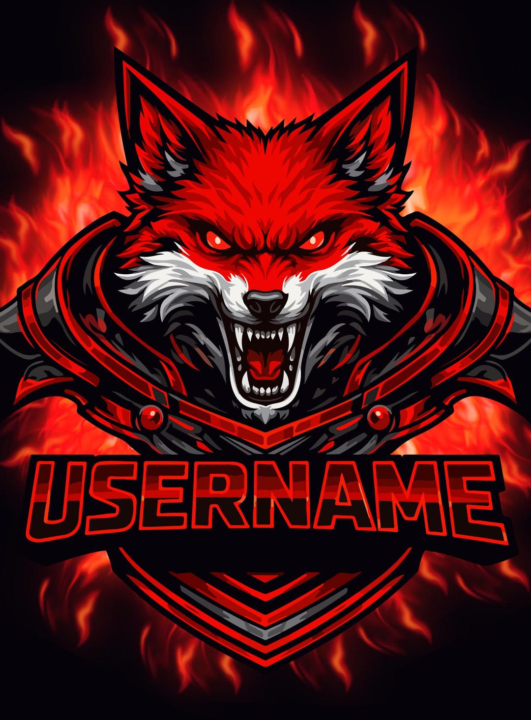 Red Wolf Gaming Logo | Aggressive Esports Mascot | Custom Gamer Logo ...
