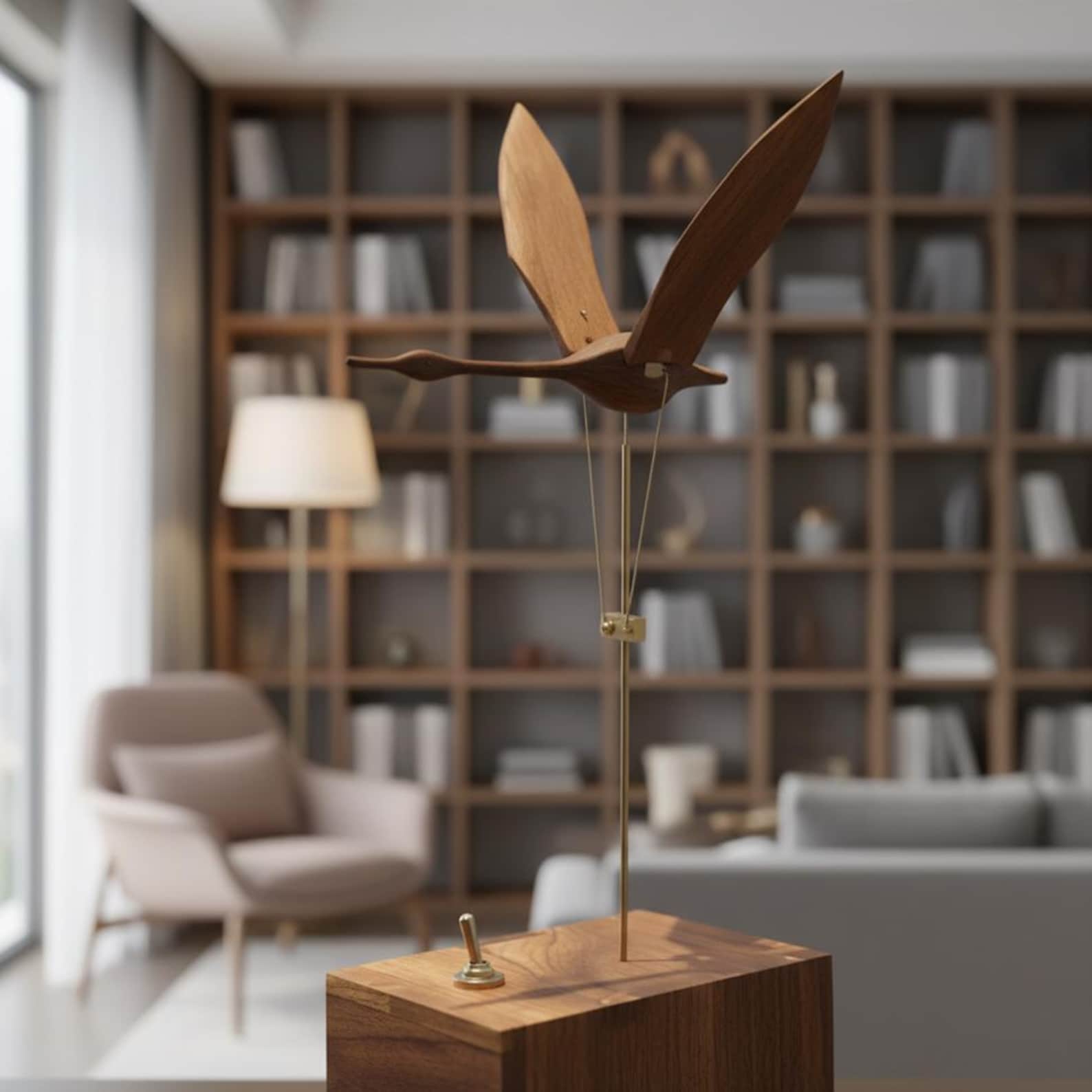 Wooden Kinetic Bird, Wooden Flying Bird Toy, Mechanical Wooden Bird ...