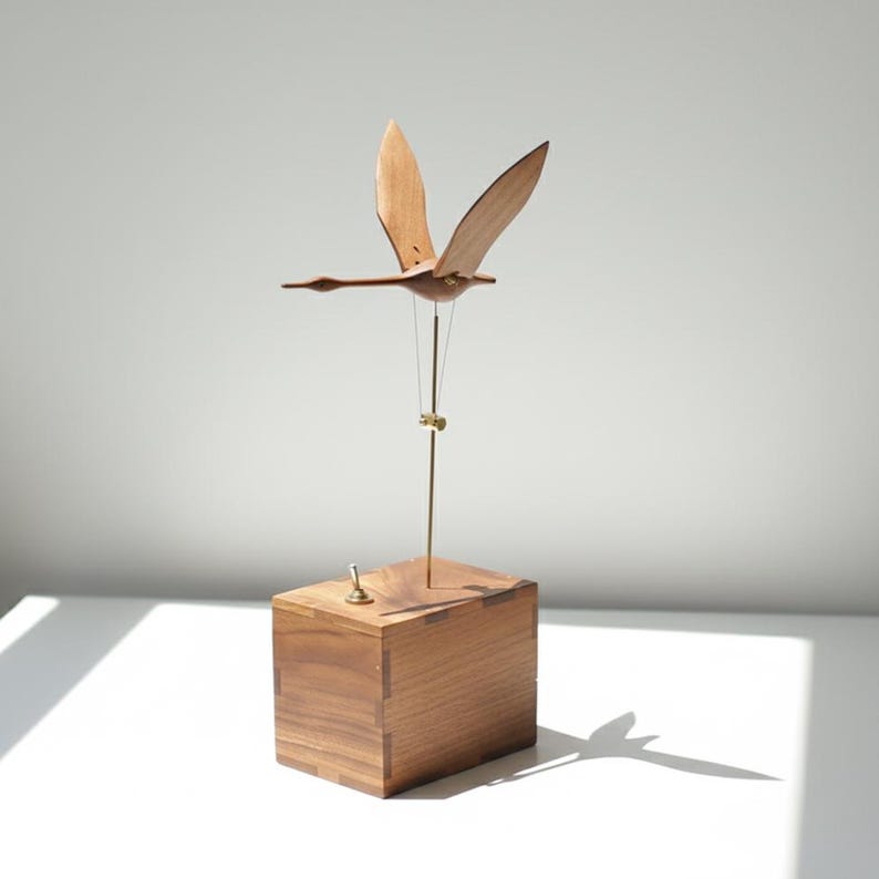 Wooden Kinetic Bird, Wooden Flying Bird Toy, Mechanical Wooden Bird ...