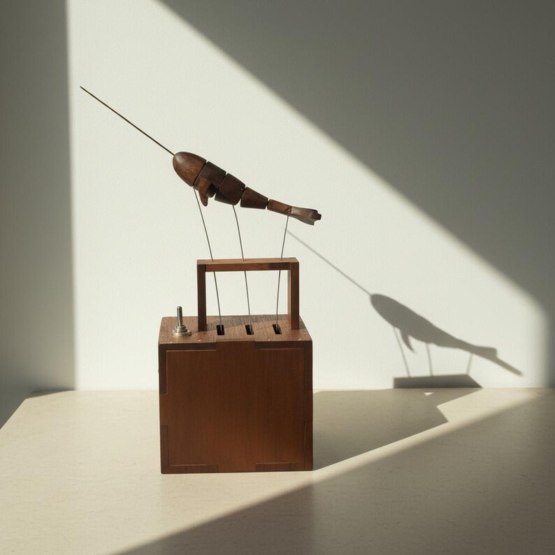 Wooden Whale Automata Sculpture,wooden Automaton,mechanical Art Piece ...