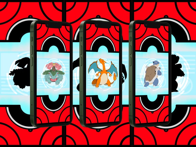 13 Pokemon Pokedex Phone Wallpapers Digital Art - Etsy