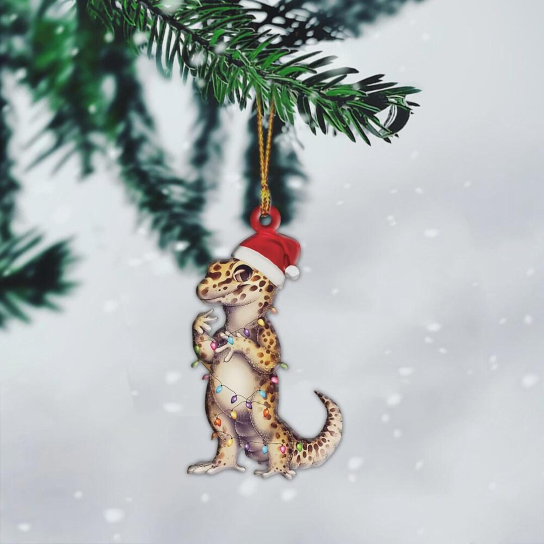 Leopard Gecko Christmas Ornament, Leopard Gecko Ornament Decor, Gecko ...
