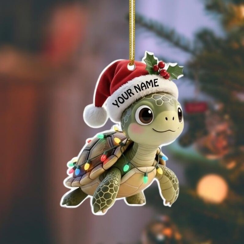 Turtle Christmas Ornament - Etsy