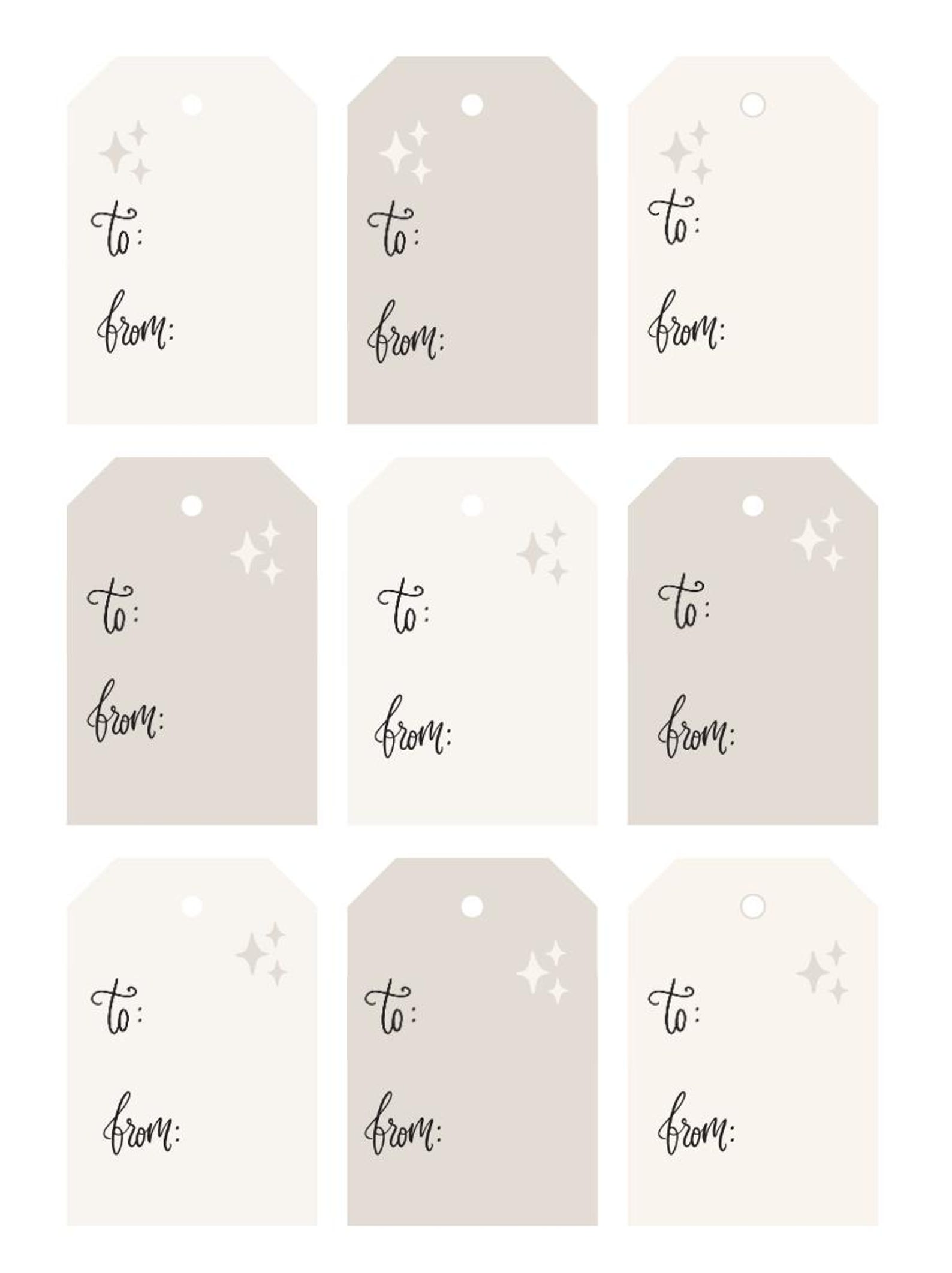 Digital Christmas Gift Tags - Etsy