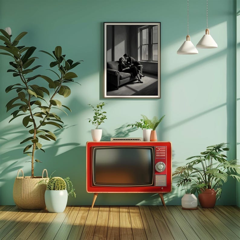 Cinematic Queer Love Art Print | Vintage WLW Kiss Wall Decor | LGBTQ ...