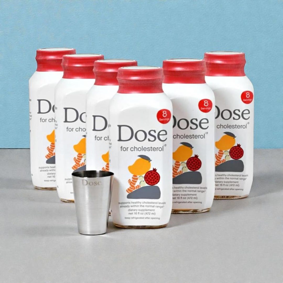 DOSE Cholesterol Support - Plant-based Herbal Blend, 6 X 16oz Bottles ...