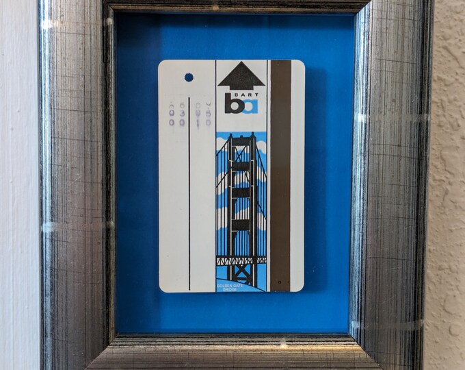 Extra Fancy-ass BART Ticket Frame! Shadowbox - Golden Gate Bridge - Etsy