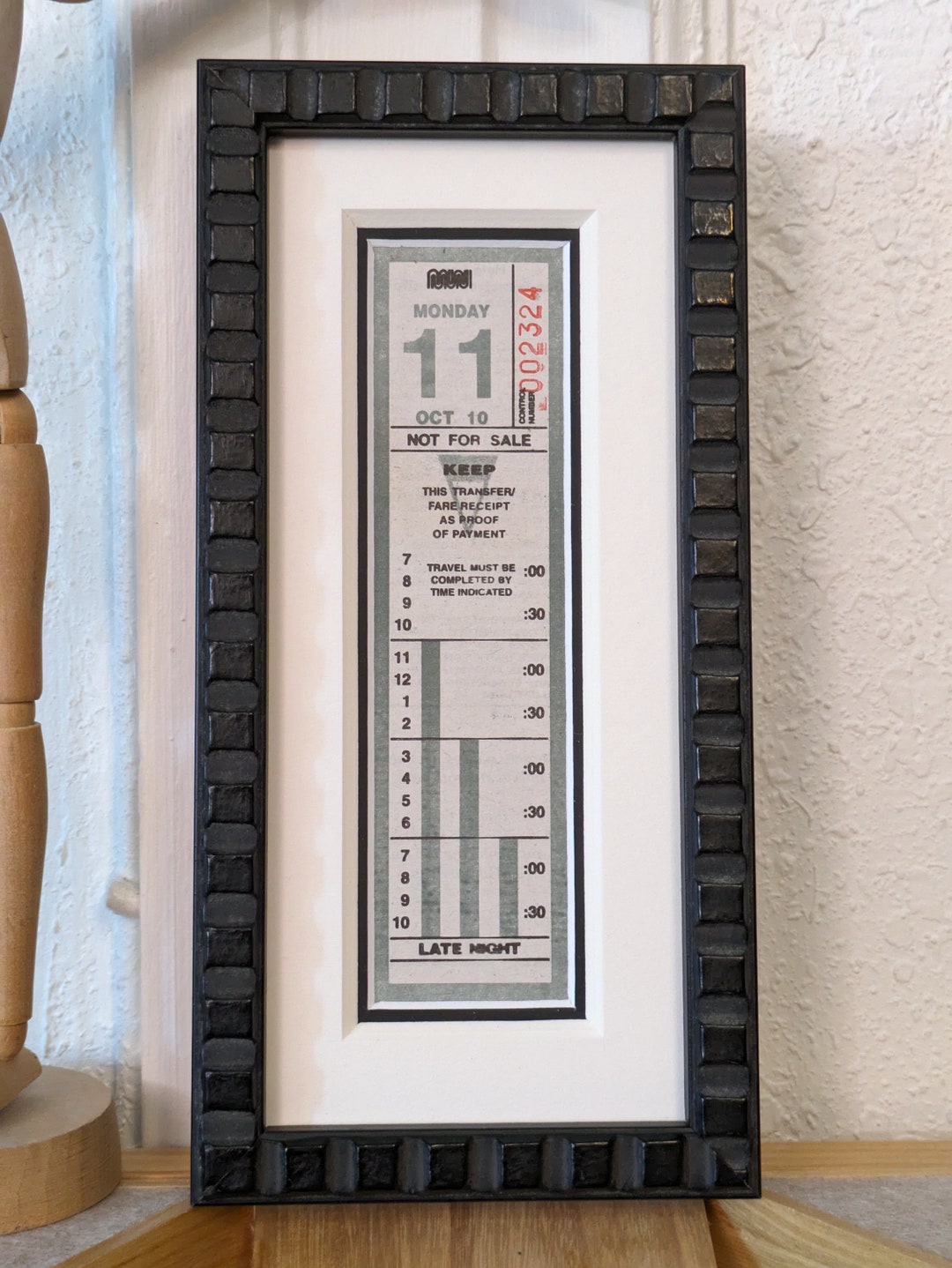 Custom Framed San Francisco MUNI Bus Transfer - October 11th 2010 -gray ...