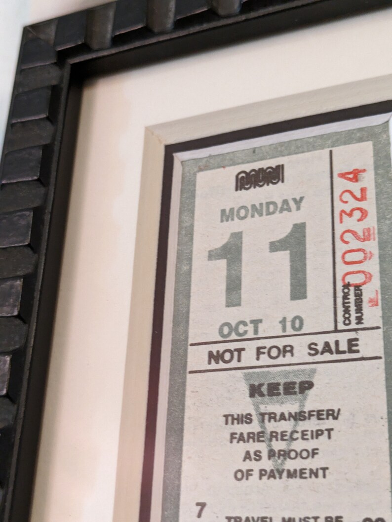 Custom Framed San Francisco MUNI Bus Transfer - October 11th 2010 -gray ...