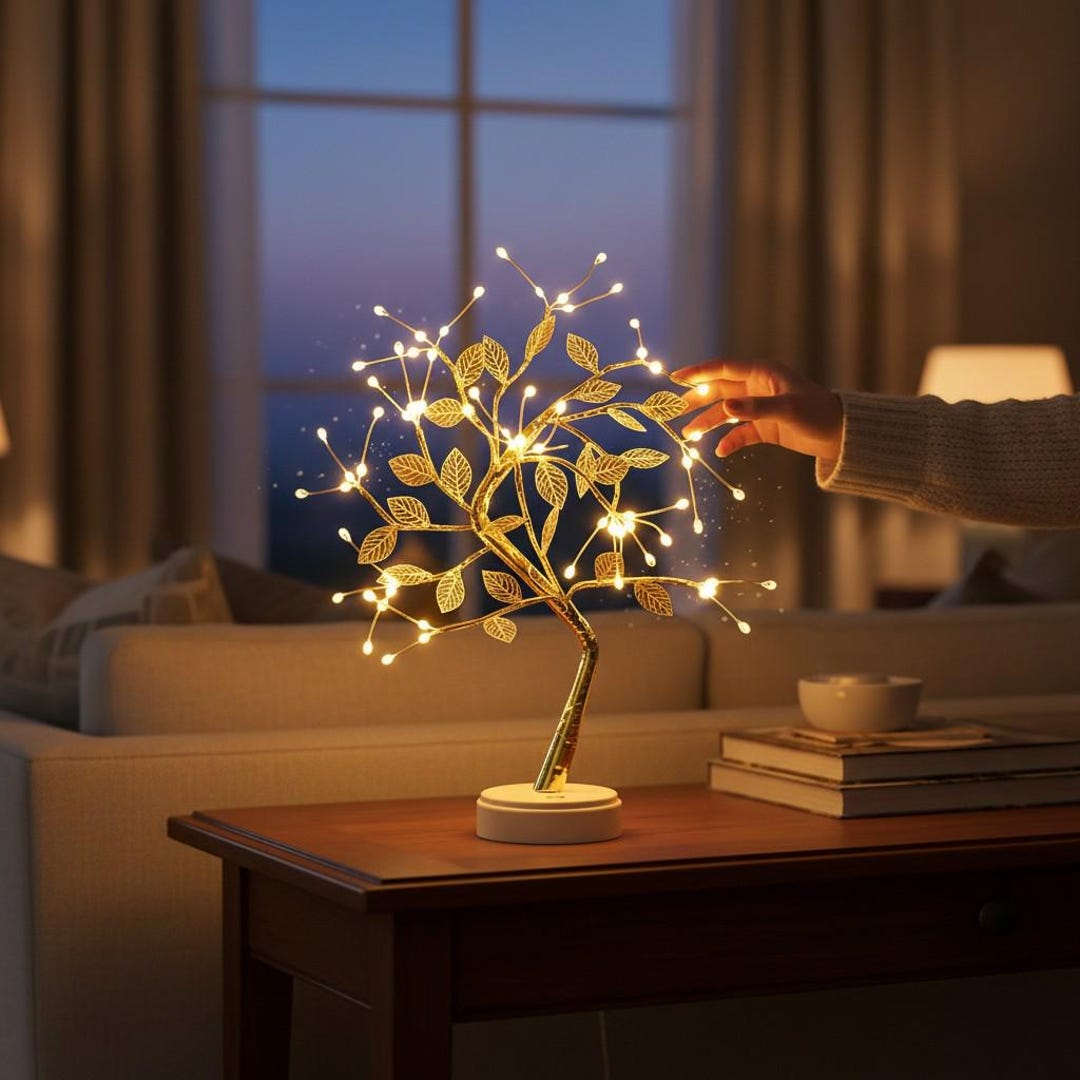 LED Rose Tree Lamp – USB Fairy Light Night Light – Romantic Table Lamp ...