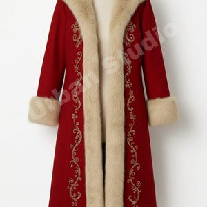 Luxury Wool Santa Suit – Red Father Christmas Costume With Hat, Belt - Etsy