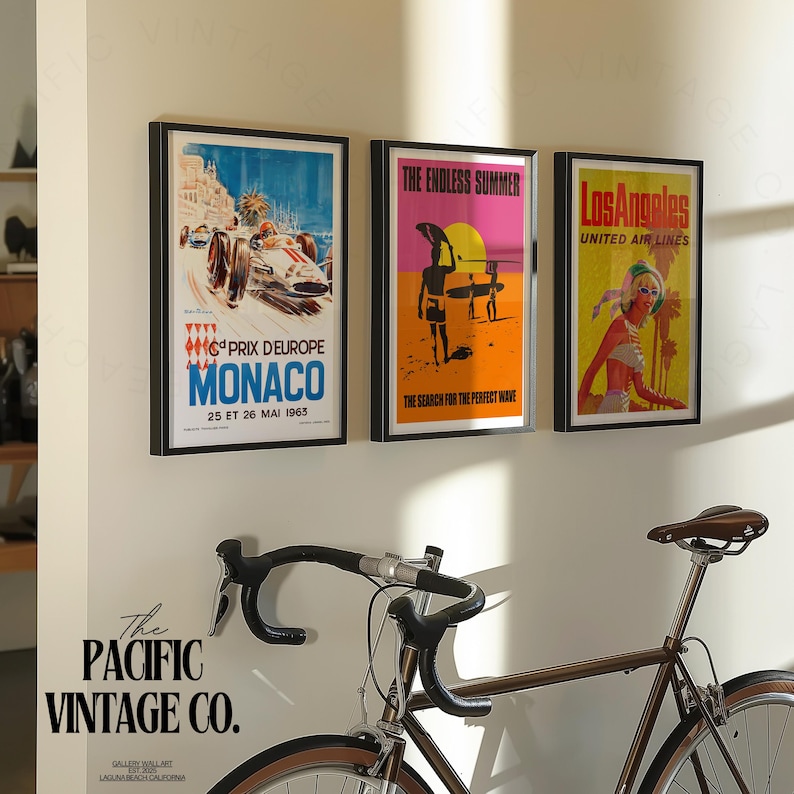 Monaco 1963 Racing Poster | Vintage Grand Prix Art Print | Retro ...