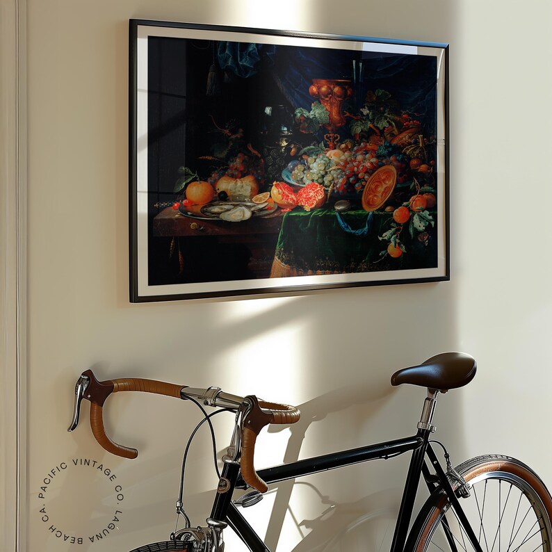 Vintage Still Life Poster, Retro Fruit Painting, Classic Kitchen Wall ...