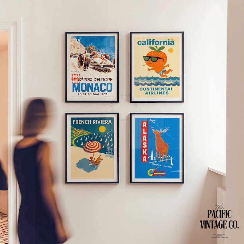 Monaco 1963 Racing Poster | Vintage Grand Prix Art Print | Retro ...