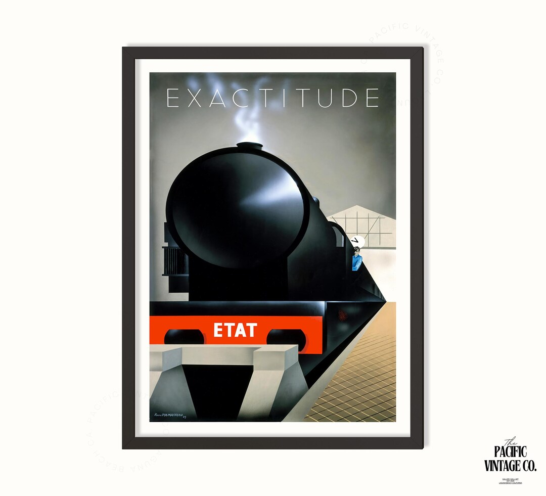 Vintage Exactitude Etat Poster – Classic French Railway Art Print ...