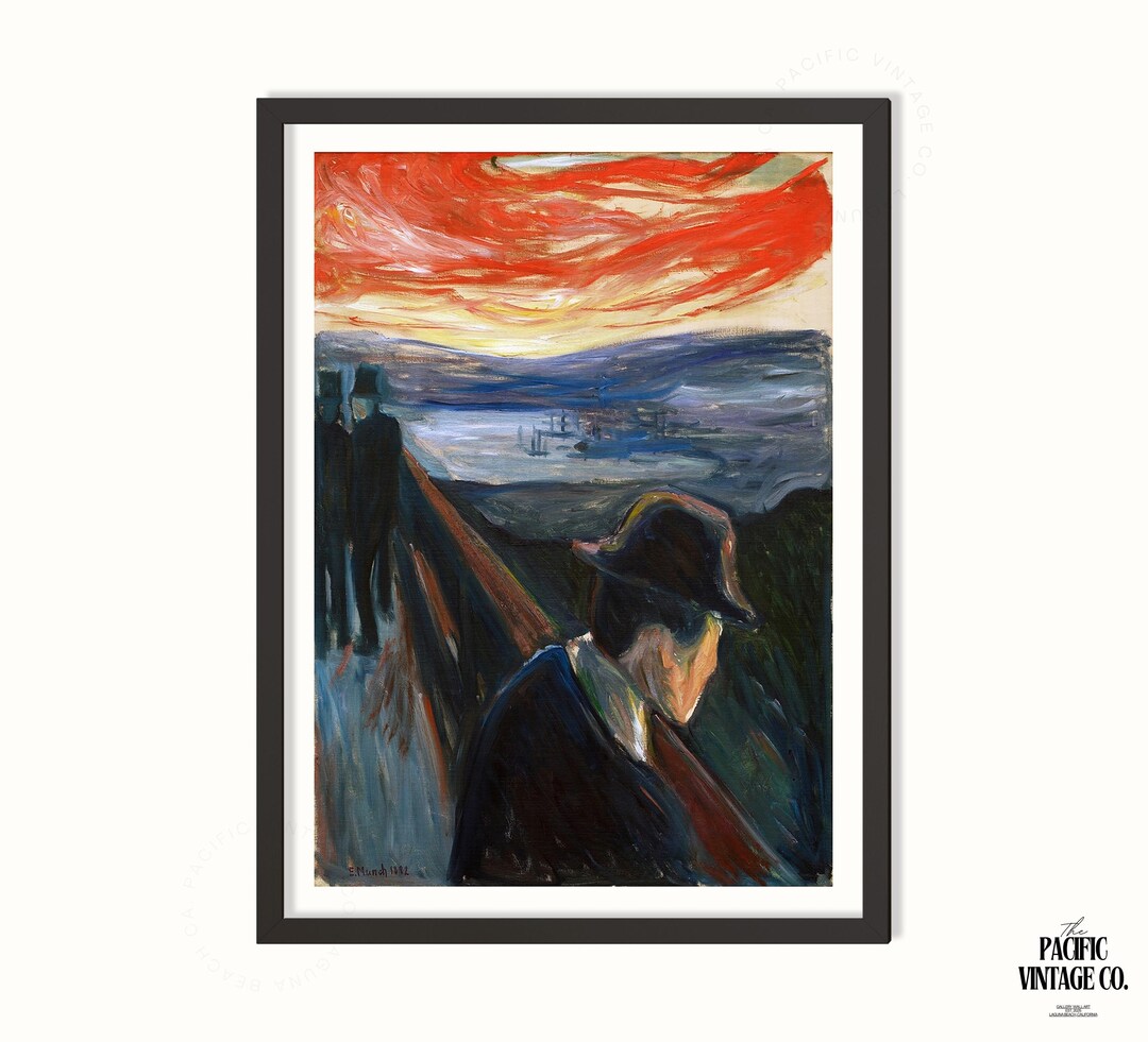Edvard Munch Despair Exhibition Poster – Expressionist Art Print ...