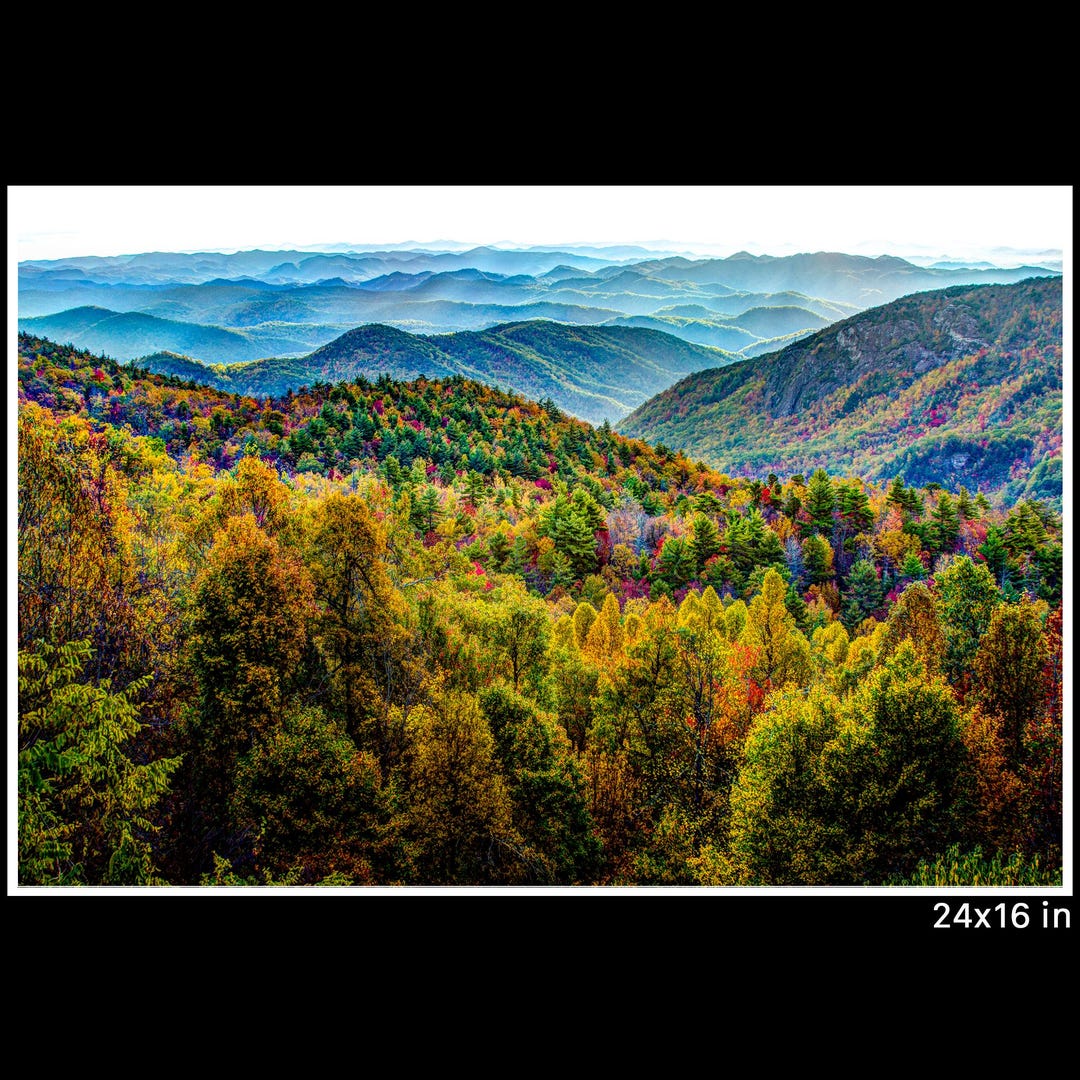 Lost Cove Cliffs Photography Print, Blue Ridge Parkway Autumn Landscape ...