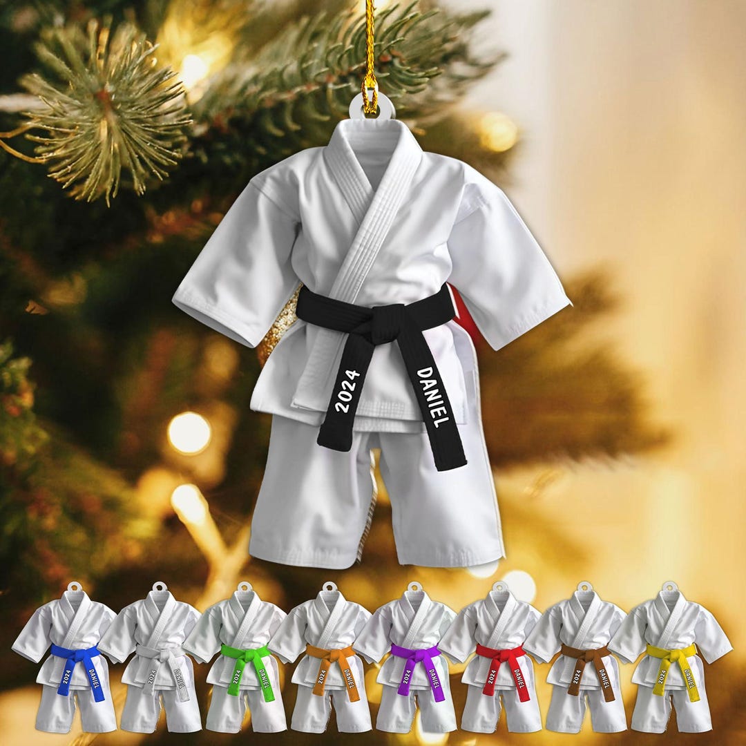 Personalized Karate Ornament – Custom Martial Arts Christmas Tree ...